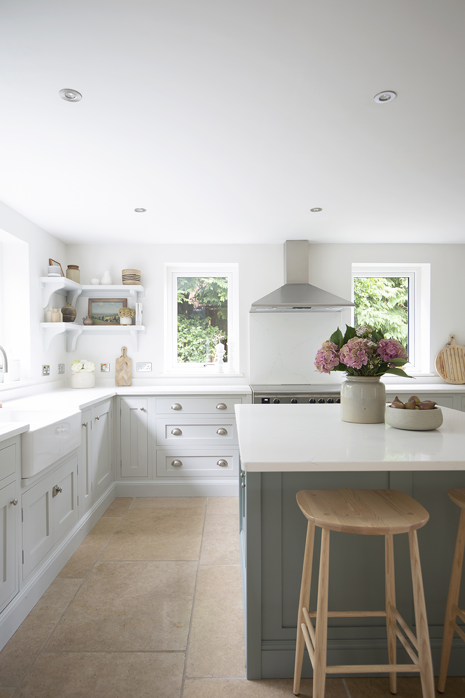 A Country Kitchen Transformation Using Dijon Limestone